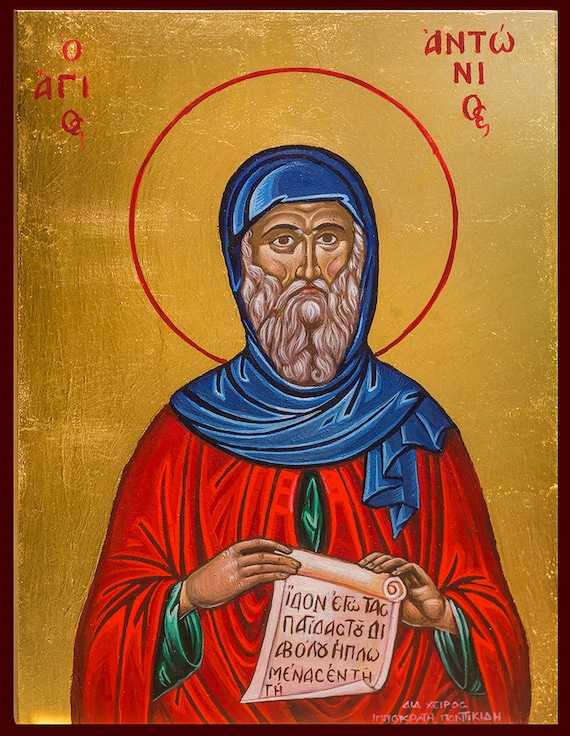 Saint Anthony / St Antony / Agios Antonios Icon Orthodox | Etsy
