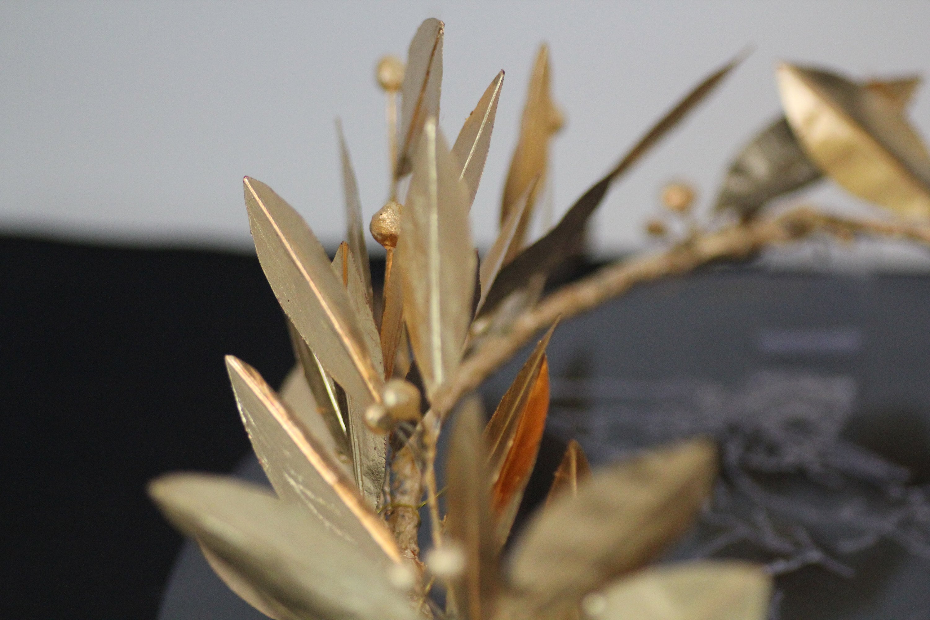 Golden Laurel Wreath Crown With Fruit Berries Ancient Greek Style Bay ...