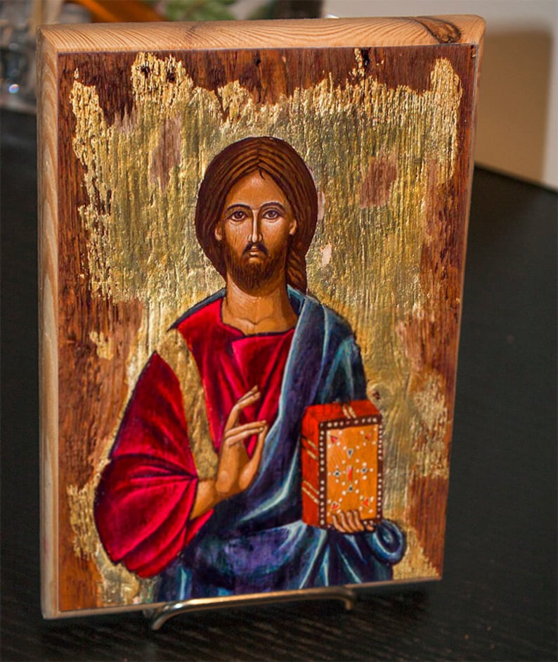 Jesus Christ Pantocrator Icon Orthodox Catholic Byzantine Greek Russian ...