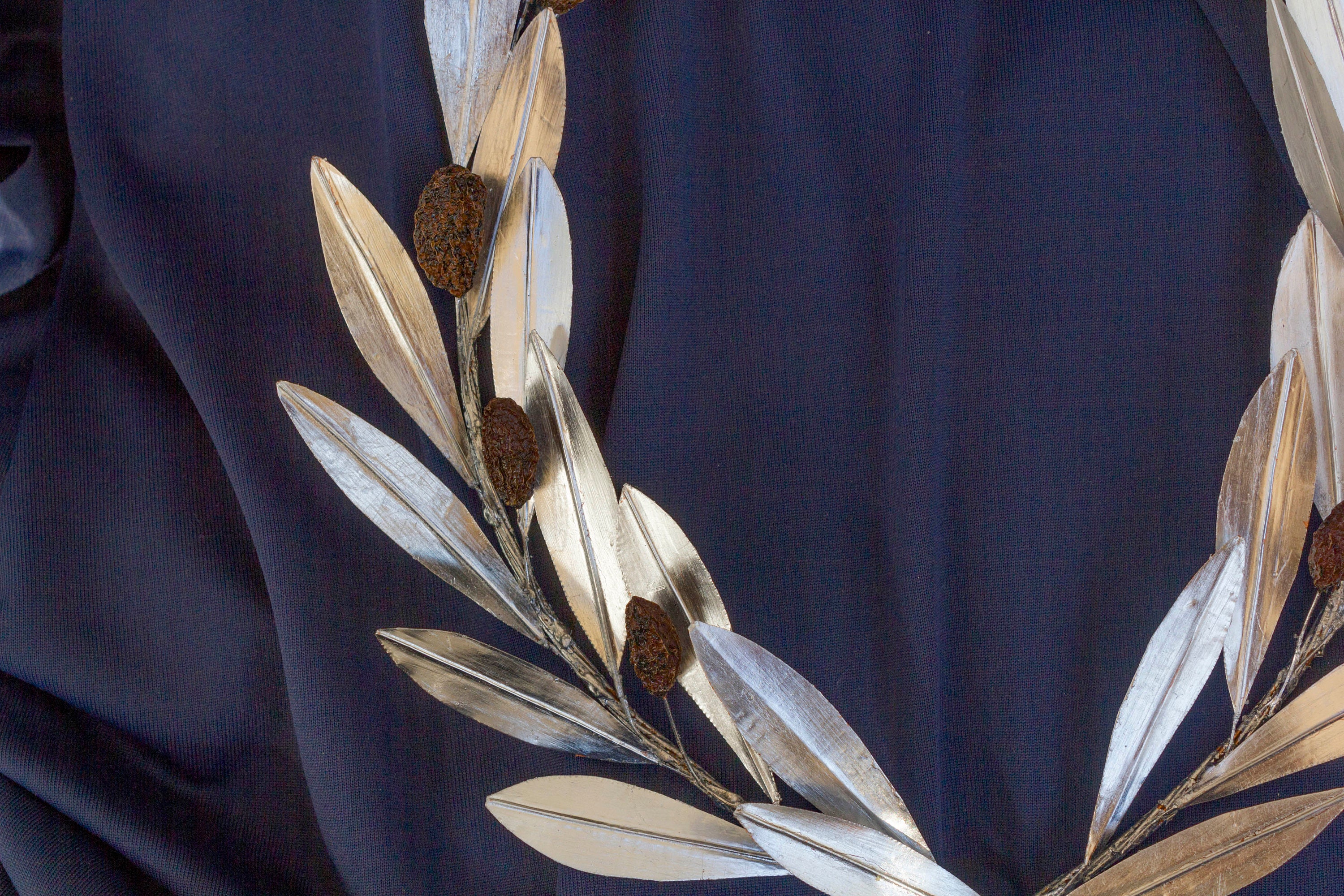 Silver Crown Olive Wreath Ancient Greek Roman Headpiece Olive Leaves ...