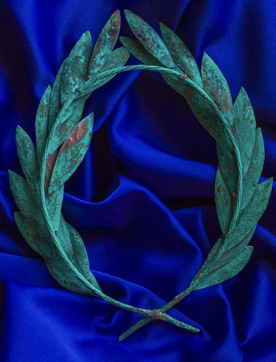 Laurel Wreath Crown Ancient Greek Style Green Rust Bay Leaves Leaf ...