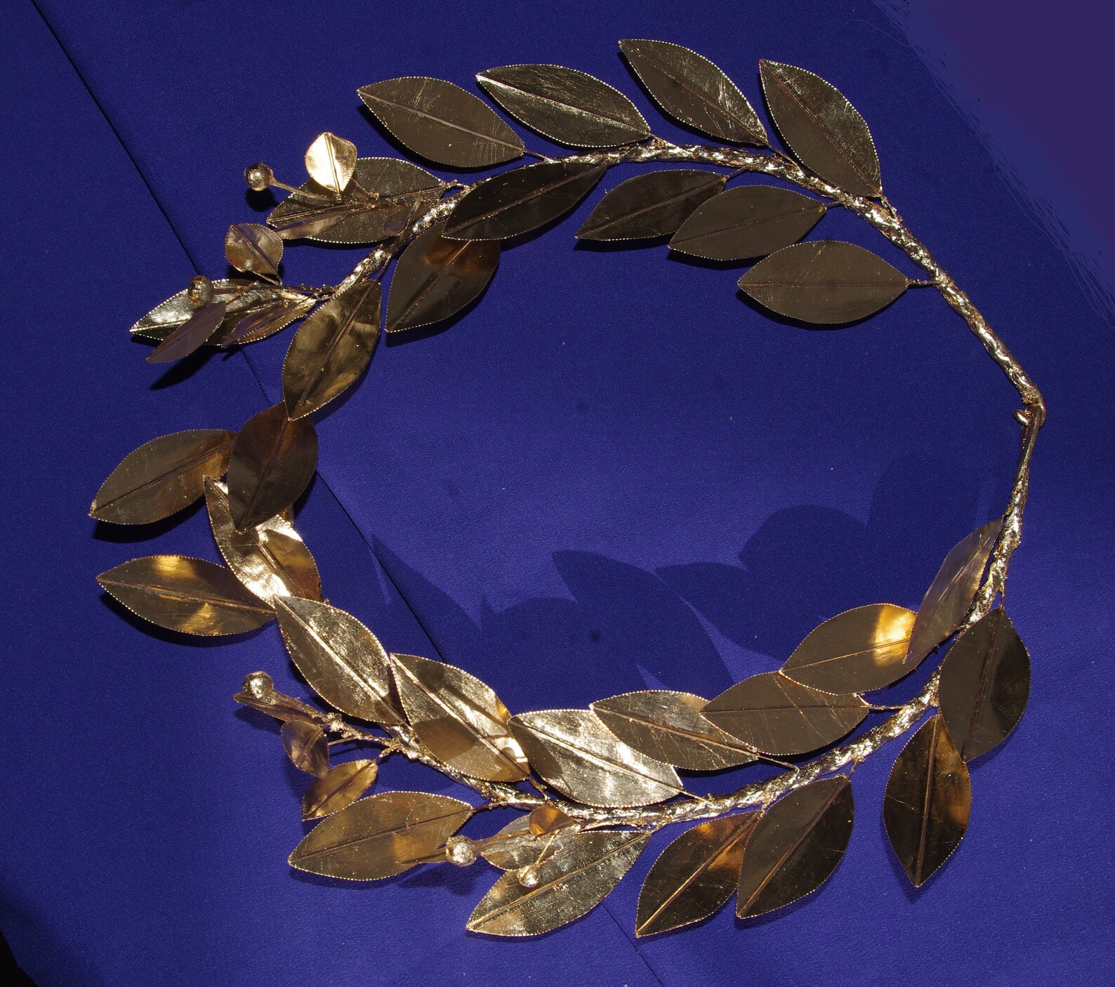Golden Laurel Wreath Crown With Fruit Berries Ancient Greek Style Bay ...