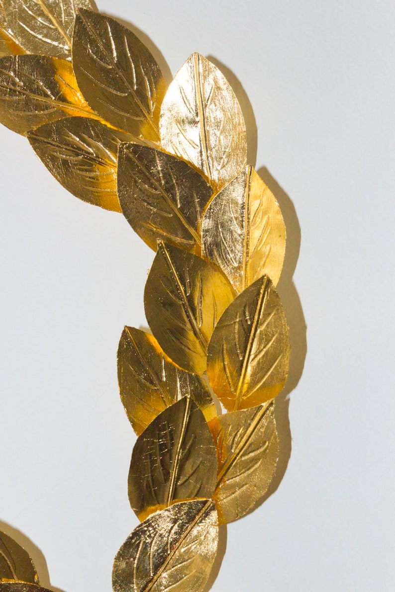 Golden Laurel Wreath Crown Ancient Greek Style Bay Leaves Leaf Crown ...