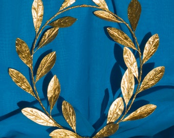 Golden Laurel Wreath Crown Ancient Greek Style Bay Leaves Leaf | Etsy