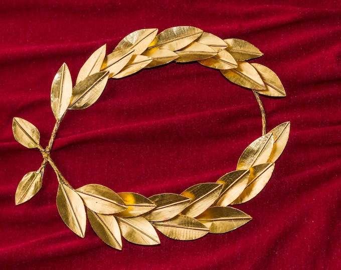 Golden Laurel Wreath Crown Ancient Greek Style Bay Leaves Leaf Crown ...