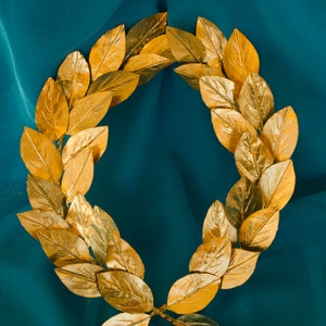 Golden Laurel Wreath Crown Ancient Greek Style Bay Leaves Leaf Crown ...