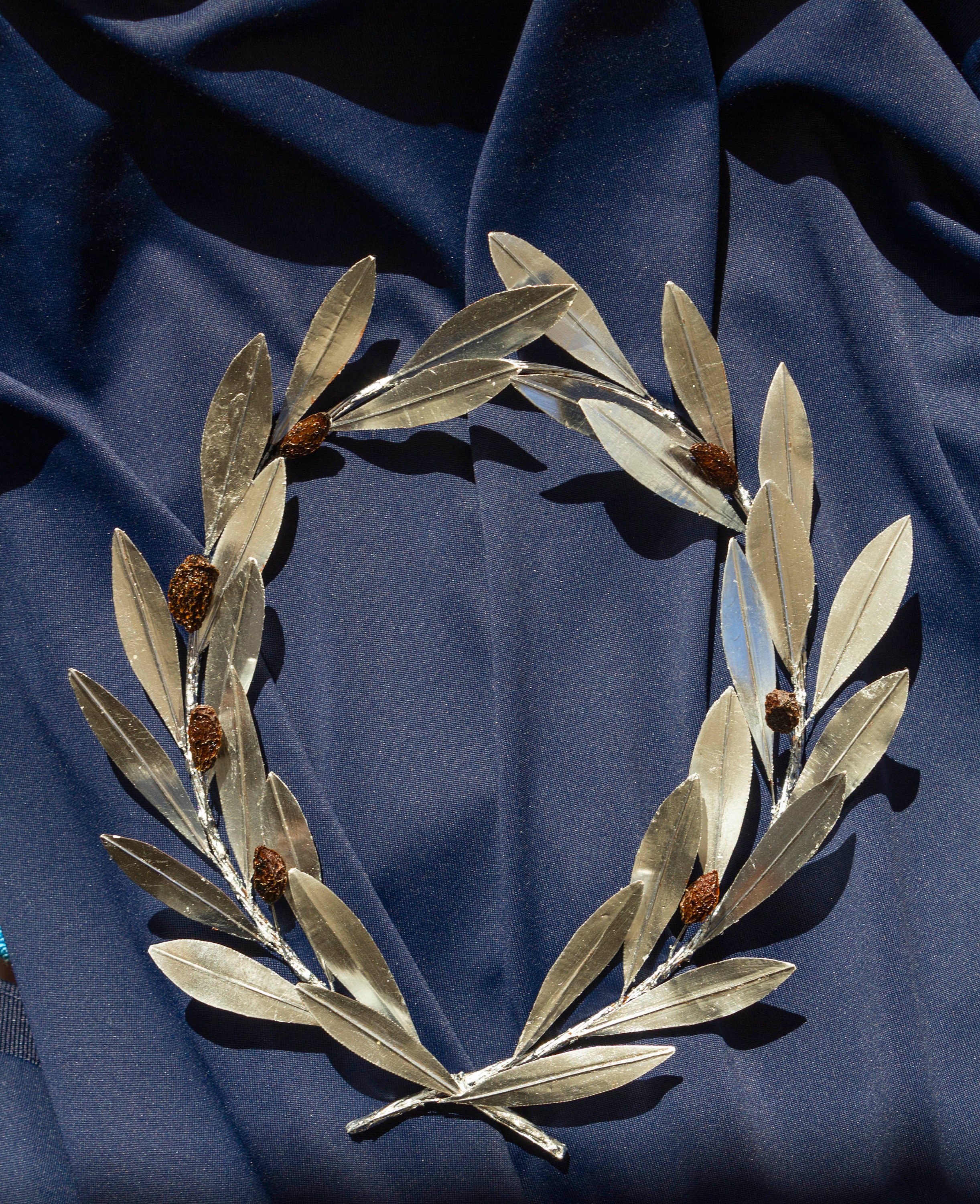 Silver Crown Olive Wreath Ancient Greek Roman Headpiece Olive Leaves ...