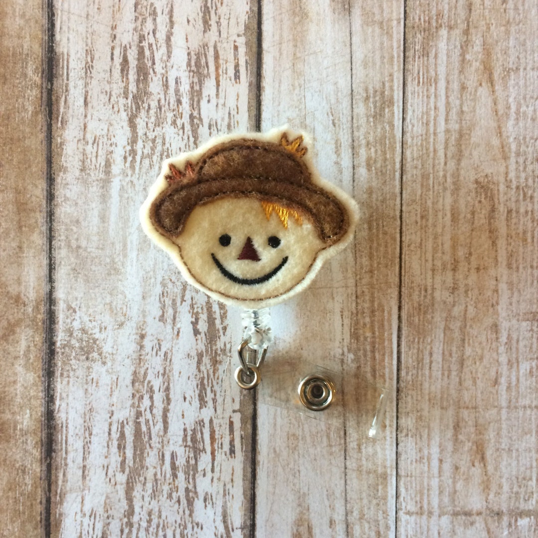 Scarecrow Boy Badge Reel | Scarecrow Badge Reel | Halloween Badge Reel ...