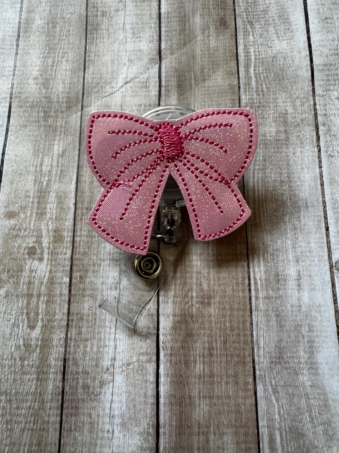 Pink Bow | Pink Bow Badge Reel | Bow | Bow Badge Reel | Badge Reel ...