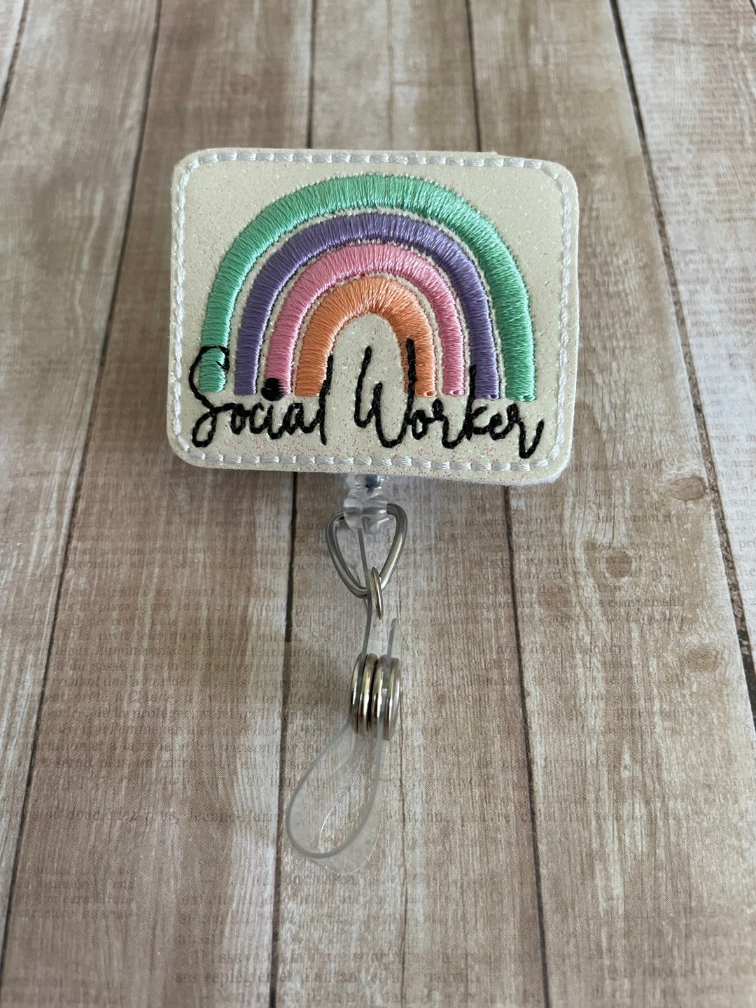 Social Worker | Social Work | Badge Reel | Badge Holder | ID Badge Reel ...