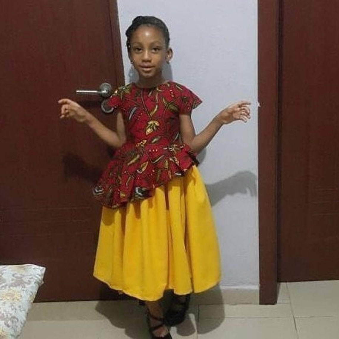 Ankara Peplum Dress/ Ankara Dress/ Ankara Girls Dress/ Side - Etsy