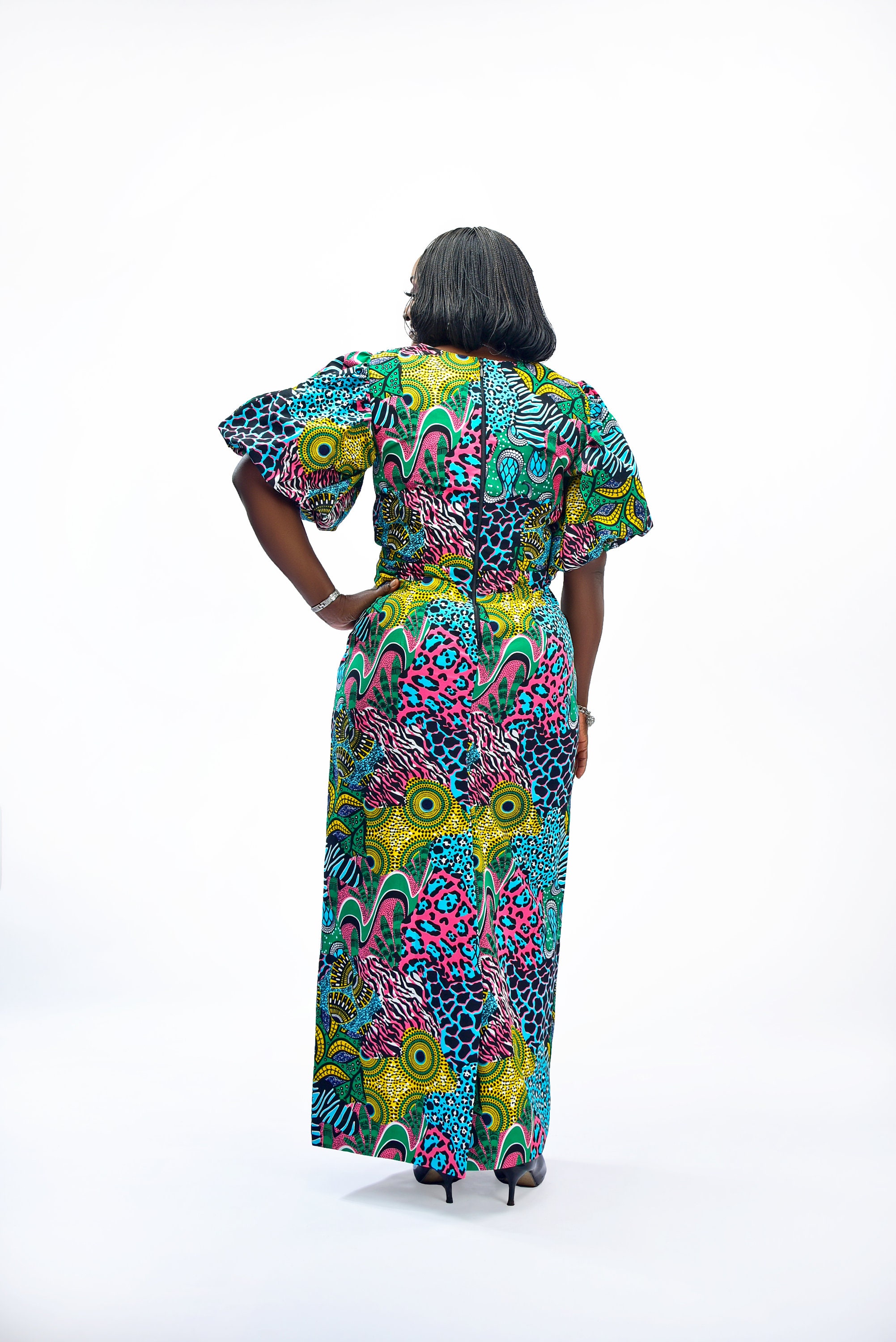 Isabella African Print Faux Wrap Dress/ Ankara Pencil Dress - Etsy
