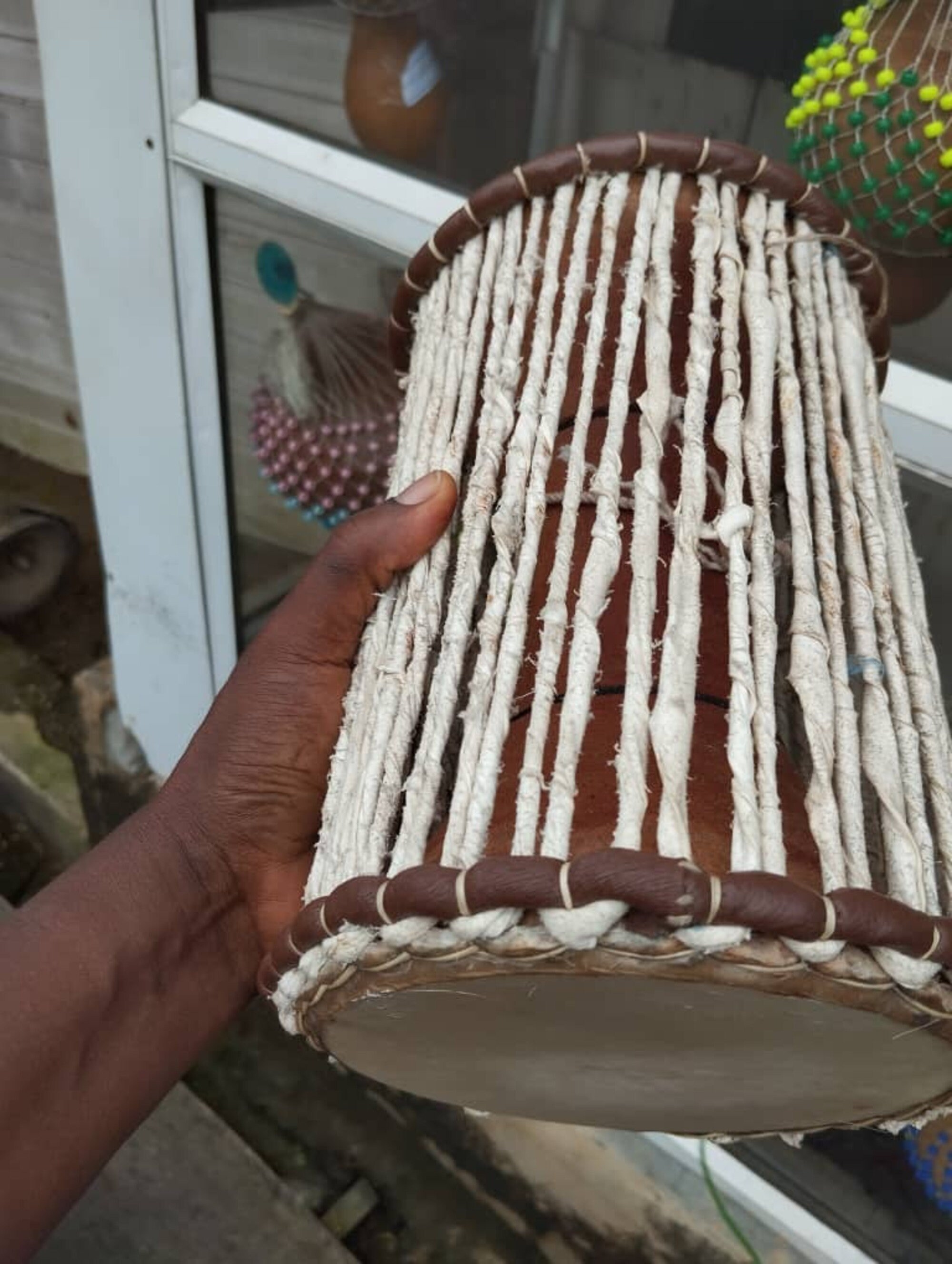 Authentic African Talking Drum With Stick/ African Tribal Gangan Drum ...