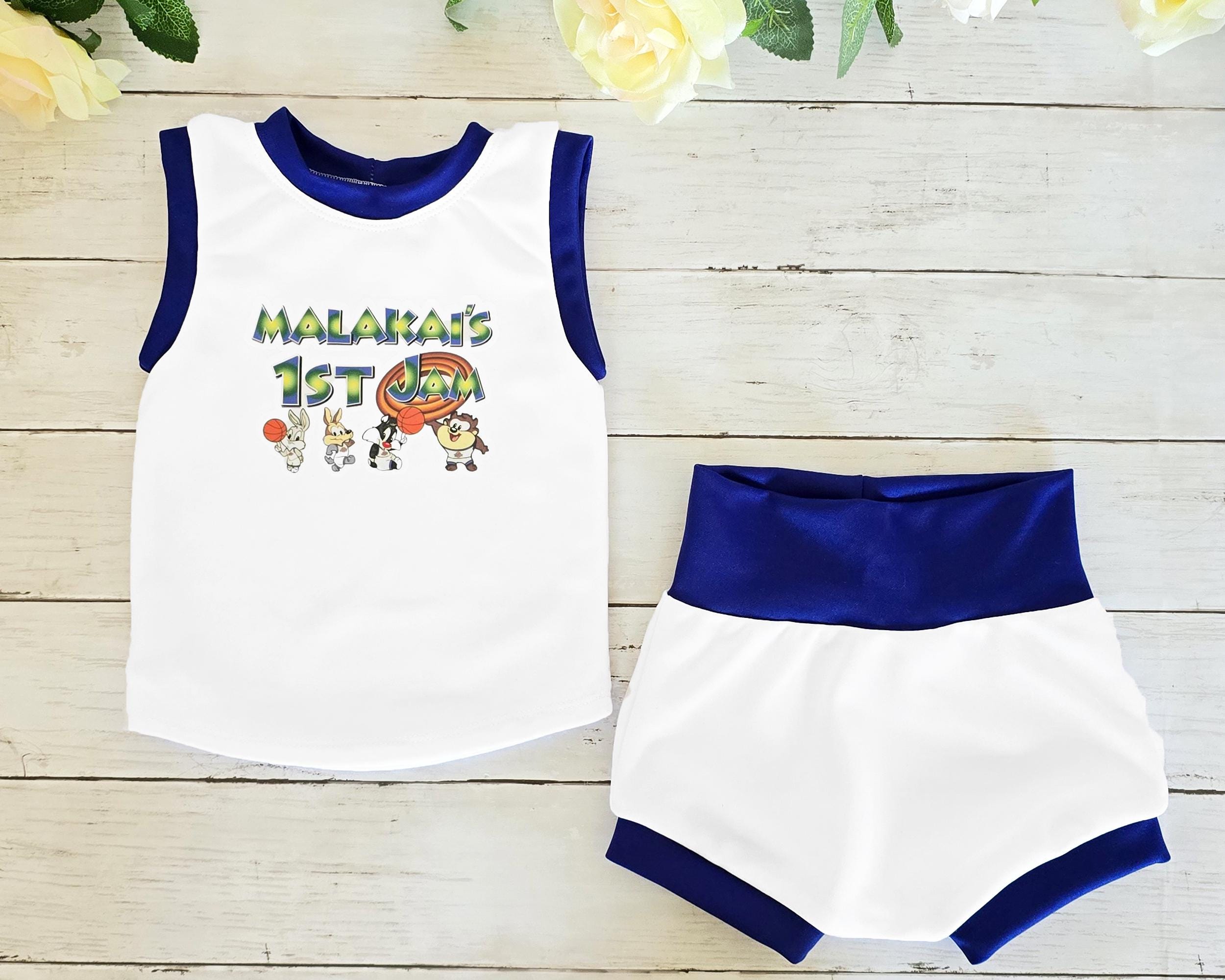 Baby Space Jam Cake Smash Outfit, Space Jam 1st Birthday Shirt, Space ...