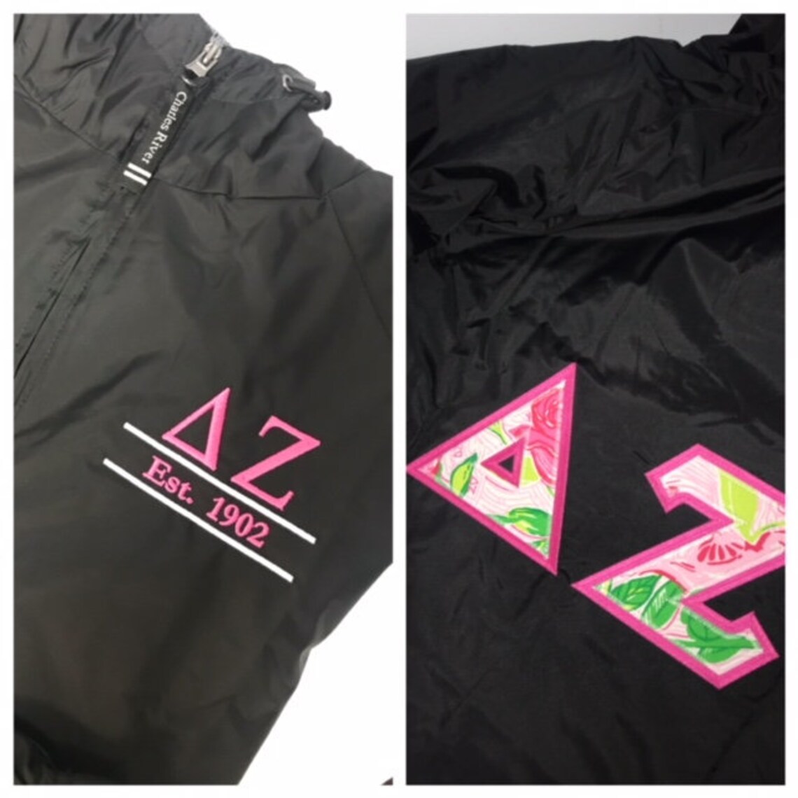 Delta Zeta Sorority Rain Jacket - Etsy