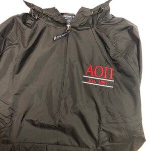 AOII Sorority Rain Jacket - Etsy
