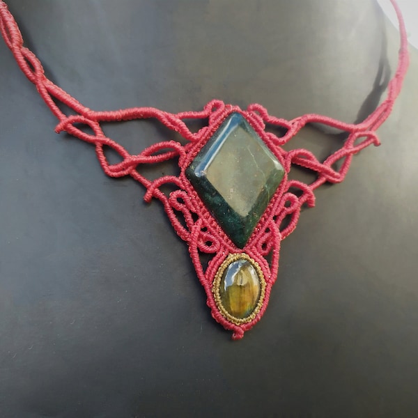 Micro Macrame Necklace - Etsy