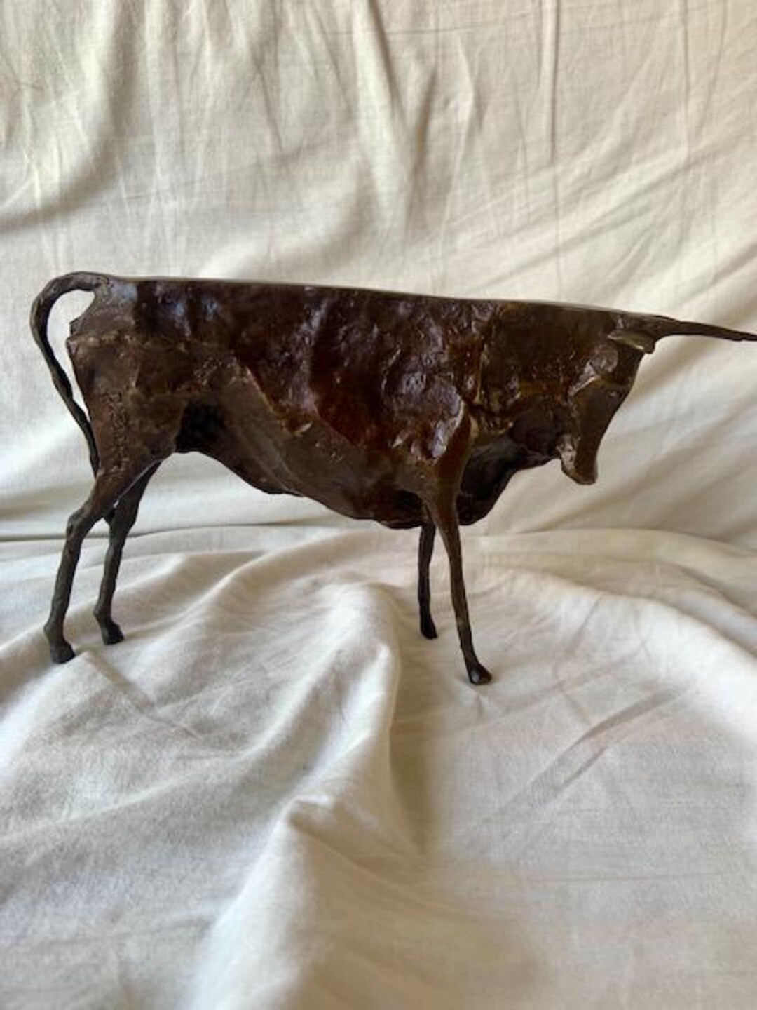 Bronze Sculpture Bull El Toro Pablo Picasso - Signed - Handmade Vintage ...