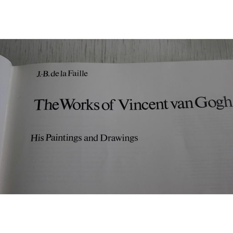 Vincent Van Gogh Book Art Reference Book, 1970 Publication, Vintage ...