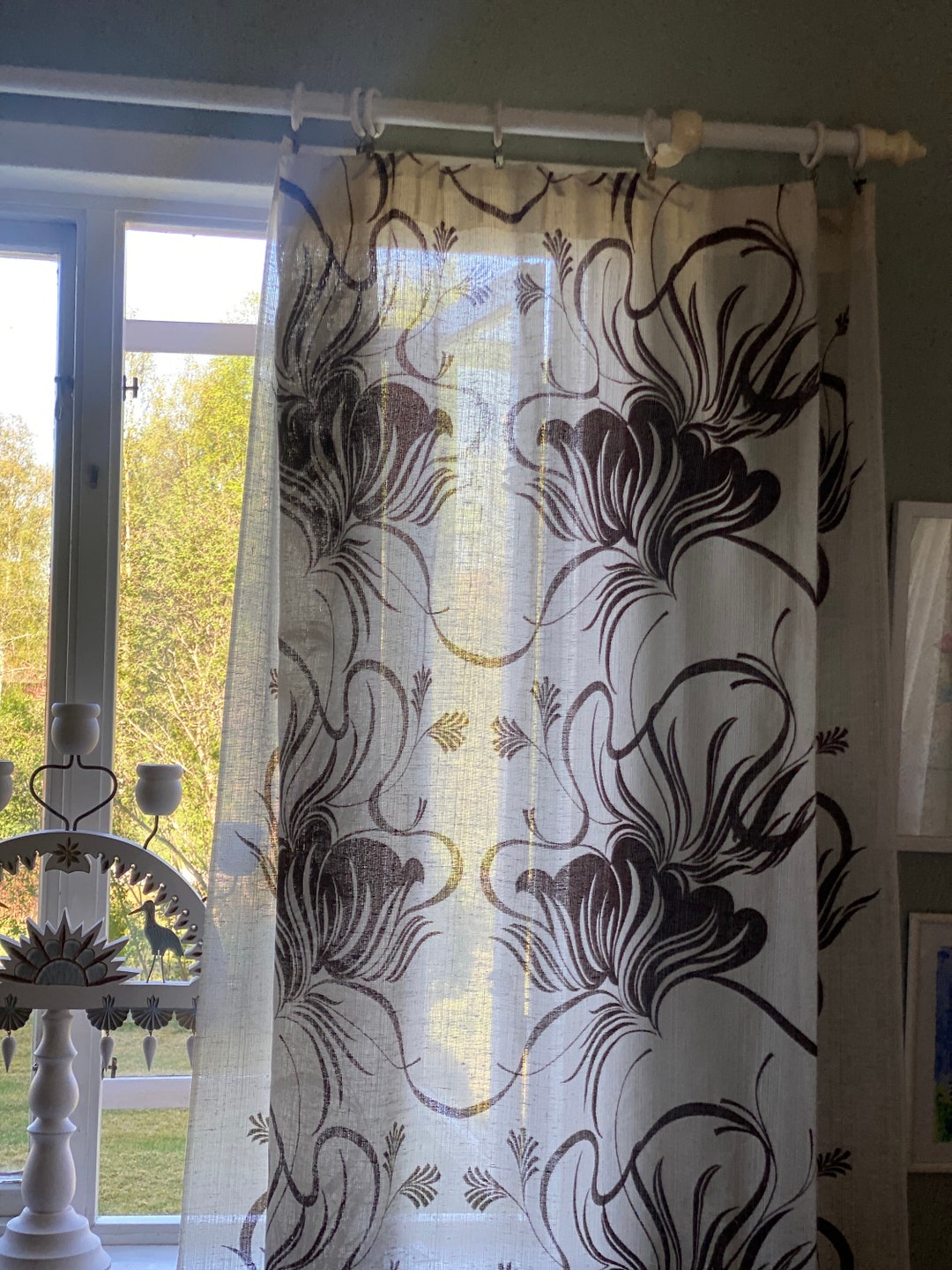 Very Stylish A Pair of Swedish Net Curtains Let the Light Through 2 ...