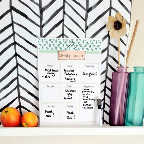 Meal Plan Whiteboard - Etsy