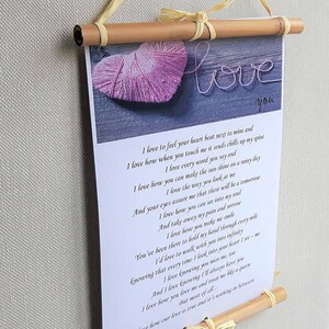 Custom Love Poem, Framed Wall Art, Personalized Print for Husband ...