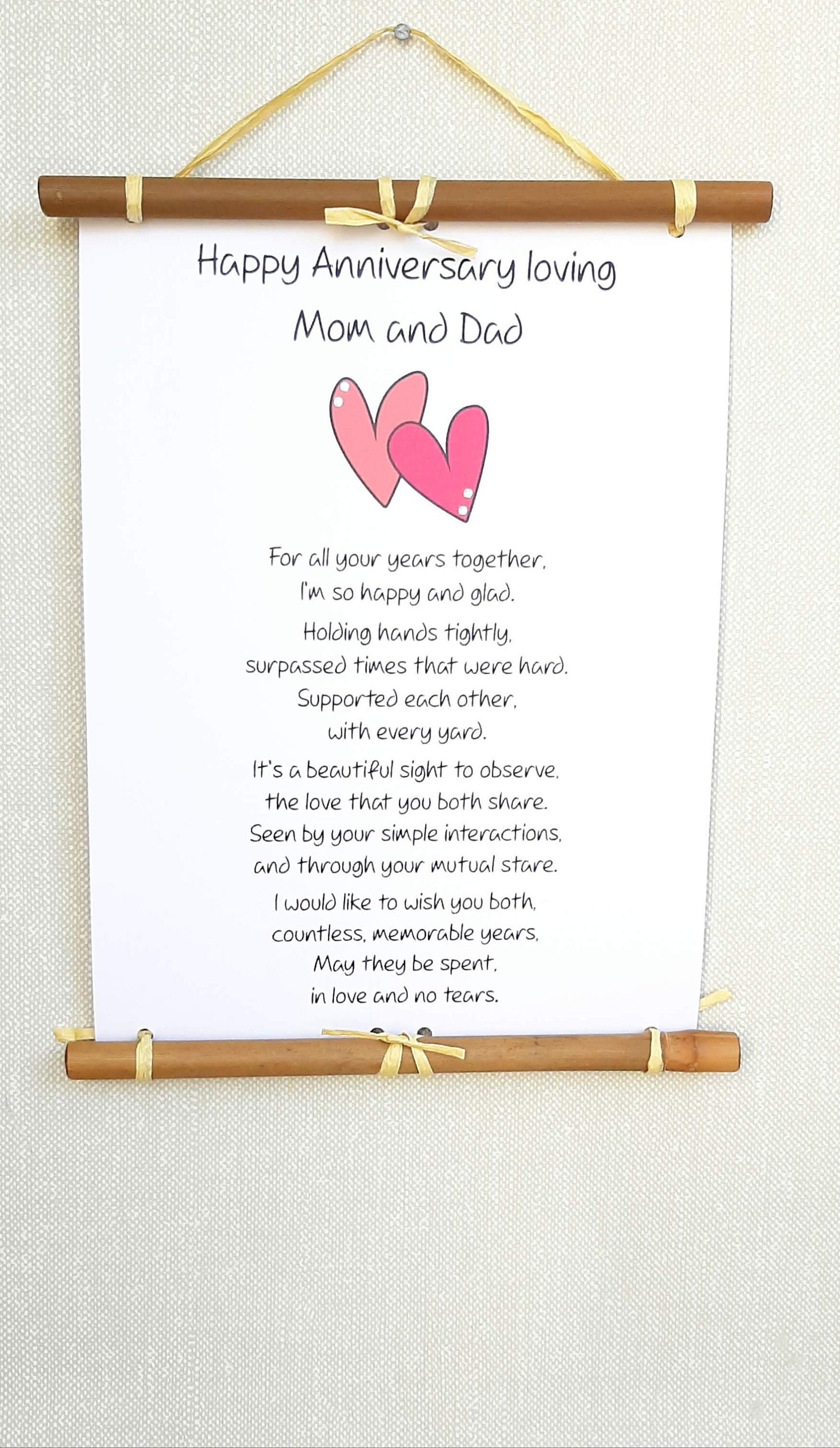 Anniversary Poems For Parents