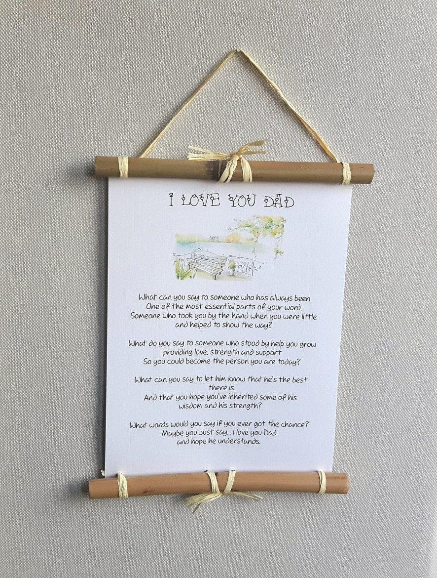 Custom Dad Poem Print, Personalized Fathers Day Gift for Dad From ...