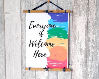 In This House Everyone is Welcome Here LGBT Flags Art Print - Etsy