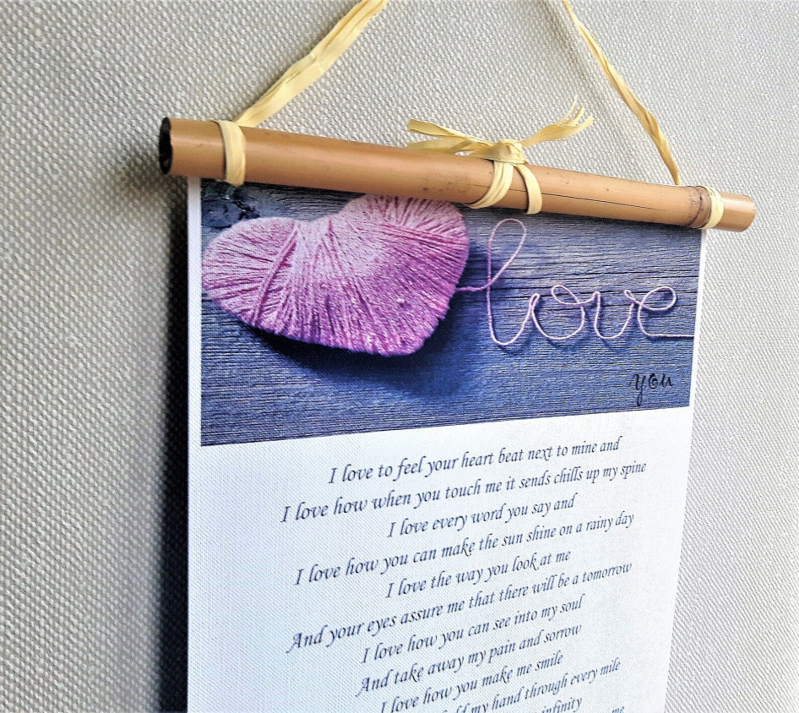 Custom Love Poem Framed Wall Art Personalized Print for - Etsy