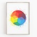 Geometric Colour Wheel Art Print Bold Colourful Wall Art - Etsy