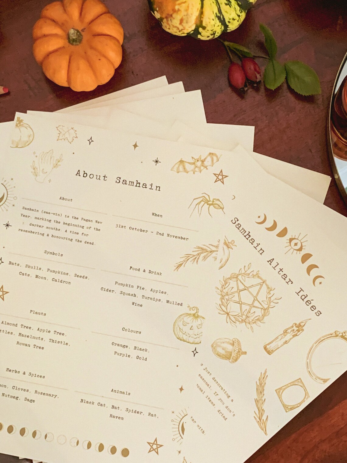 Samhain Printable Pagan Sabbat Rituals Grimoire Digital - Etsy