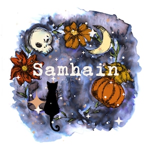 Samhain Printable Poster / Halloween Printable / Wheel of the Year ...