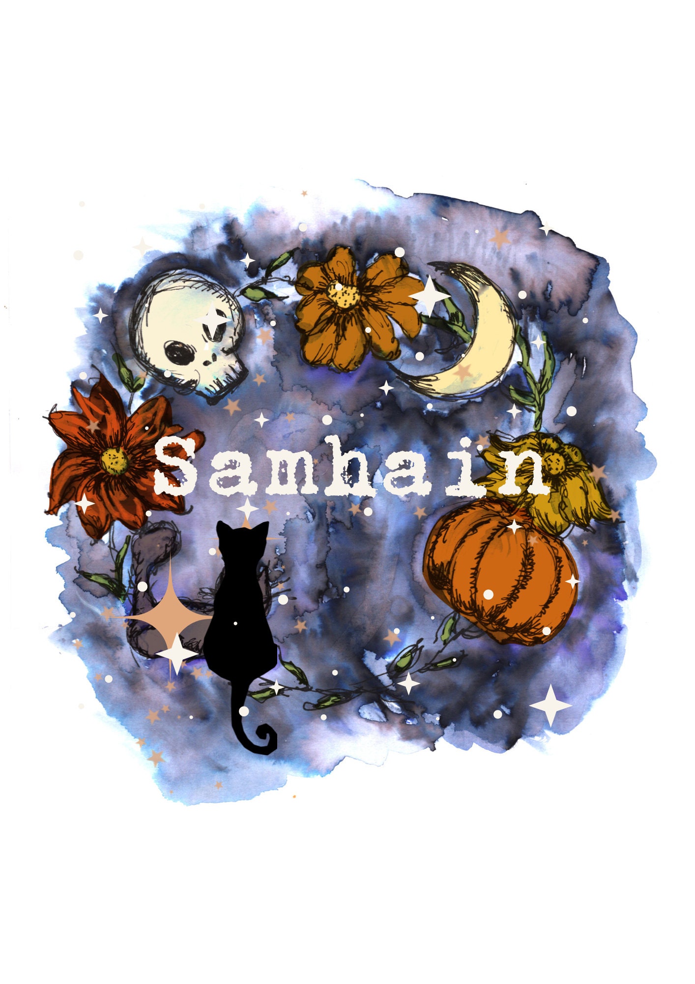 Samhain Printable Poster / Halloween Printable / Wheel of the Year ...