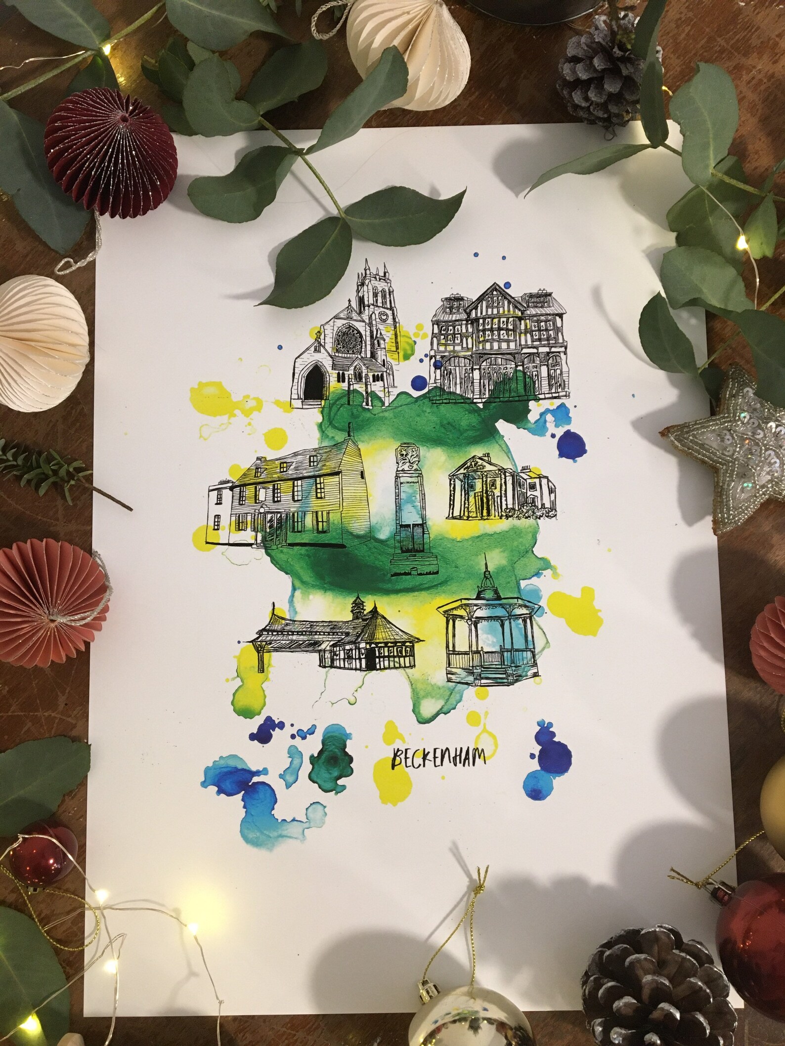 Beckenham London Art Print London Area Wall Art Map - Etsy