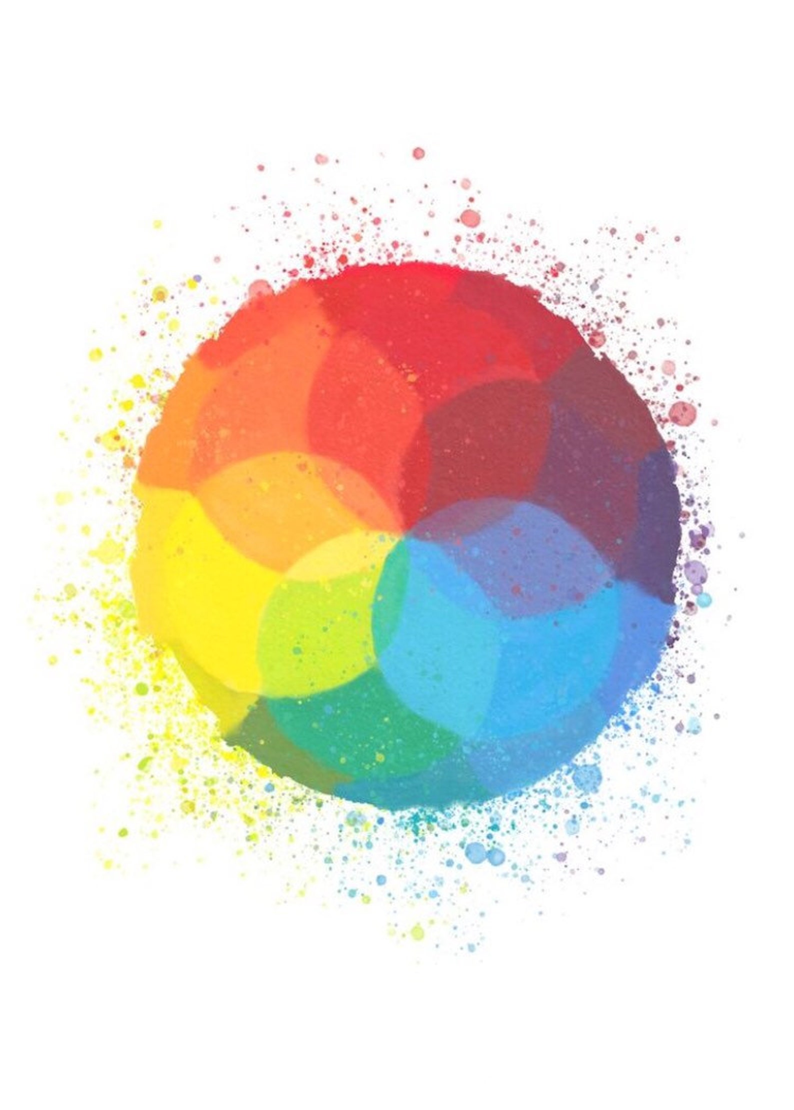 Geometric Colour Wheel Art Print Bold Colourful Wall Art - Etsy