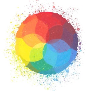 Geometric Colour Wheel Art Print Bold Colourful Wall Art - Etsy