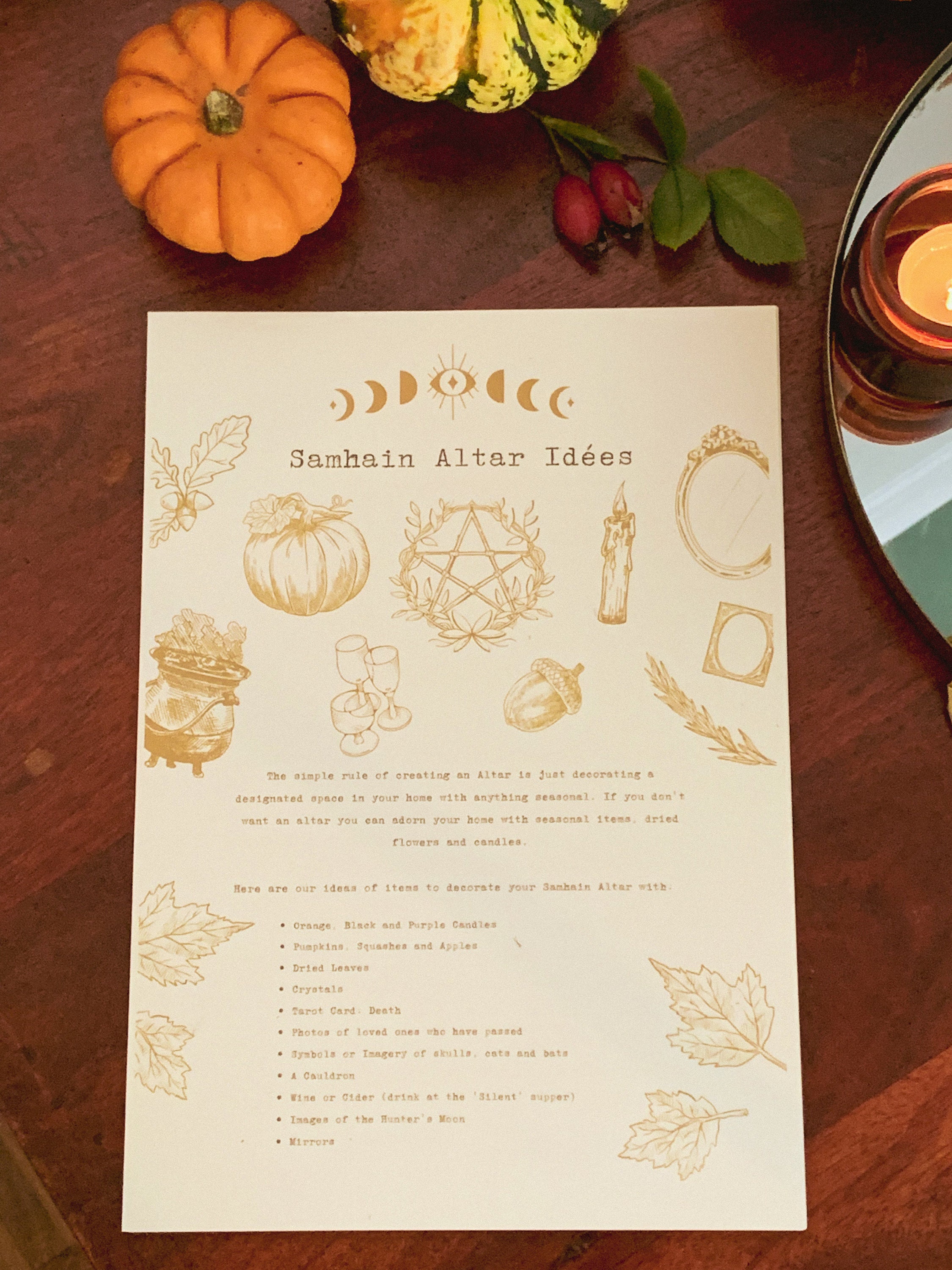 Samhain Printable, Pagan Sabbat Rituals Grimoire Digital Download Book ...