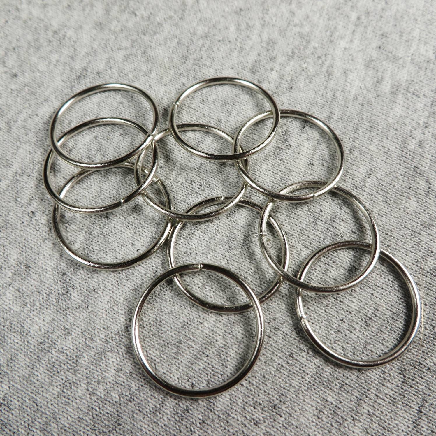 Big Silver Gold Hair Jewelry Rings Set 10pcs 20mm Big Braid - Etsy