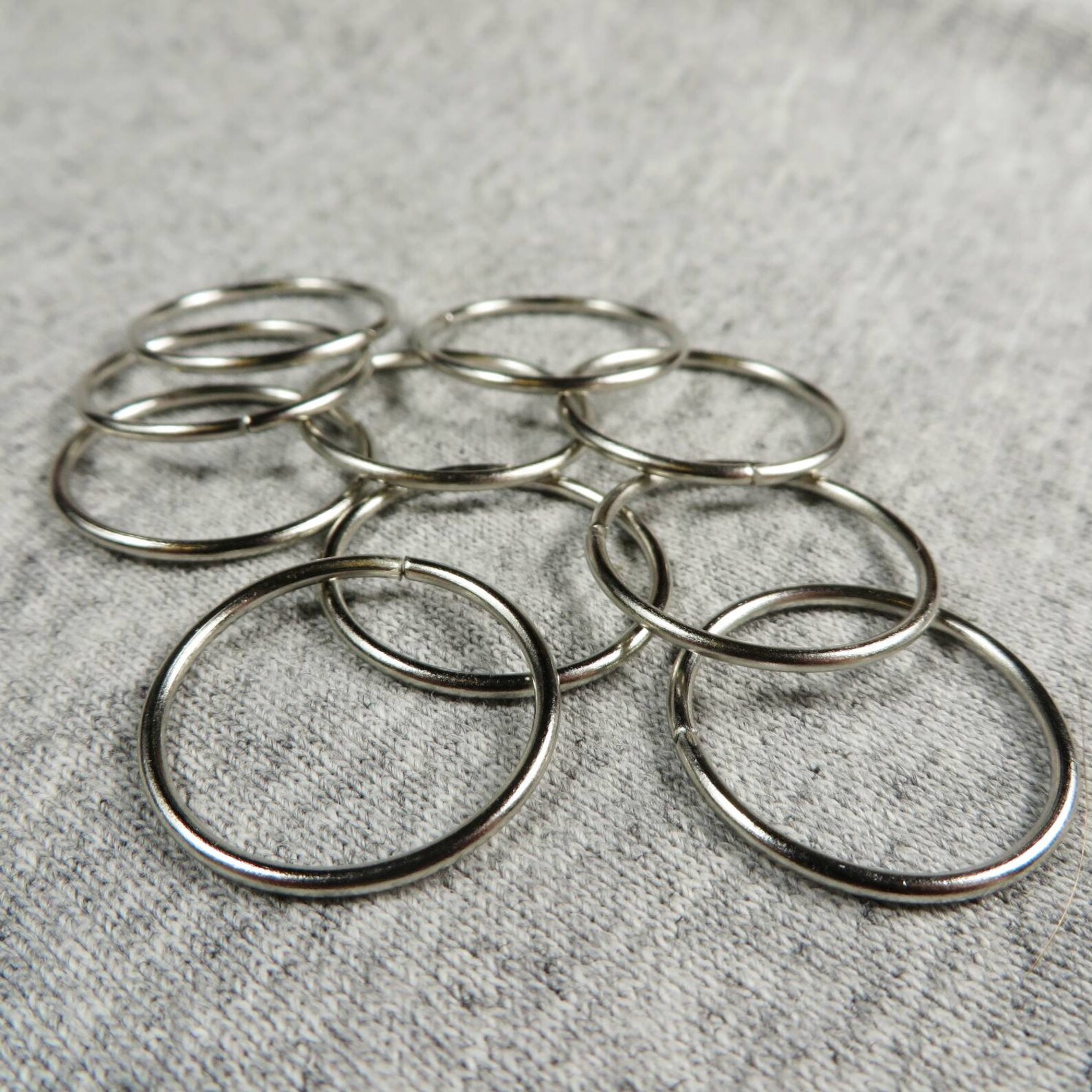 Big Silver Gold Hair Jewelry Rings Set 10pcs 20mm Big Braid - Etsy