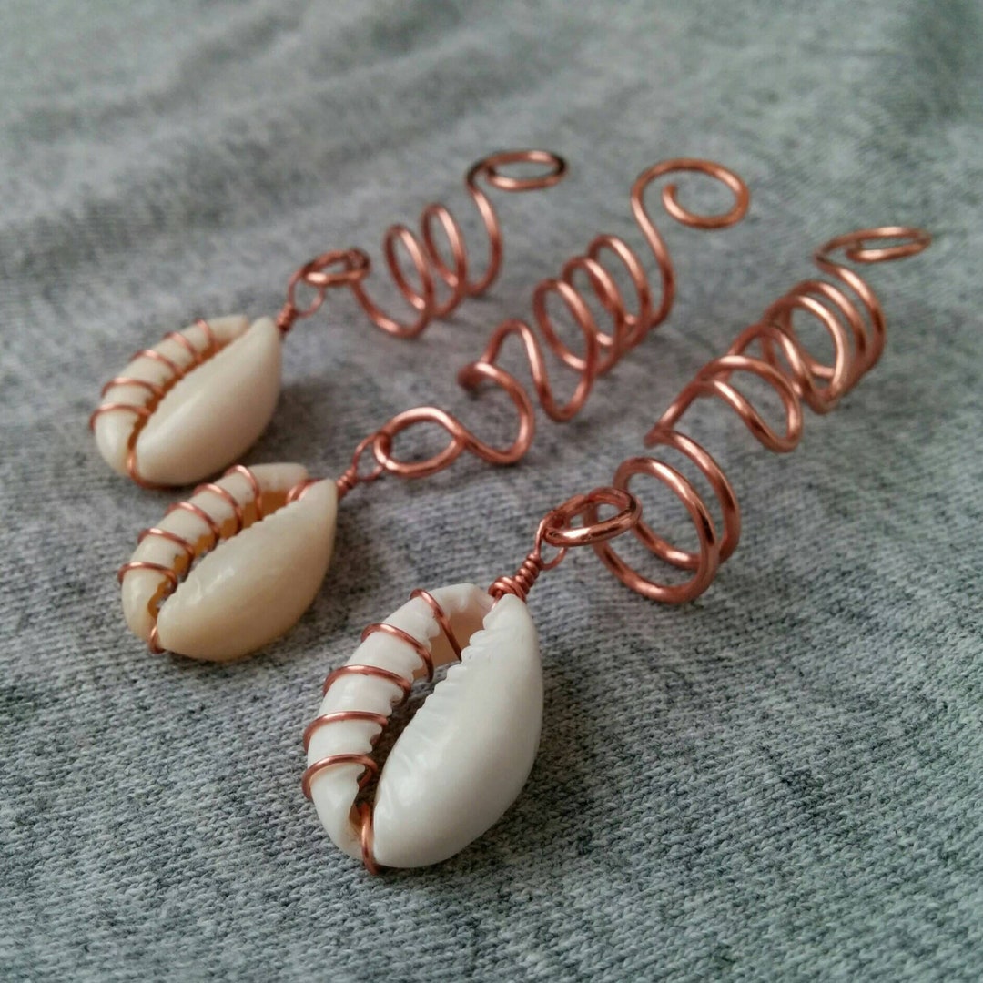 Cowrie shell Loc jewelry Dread bead loc jewelry boho dreadlock bead ...