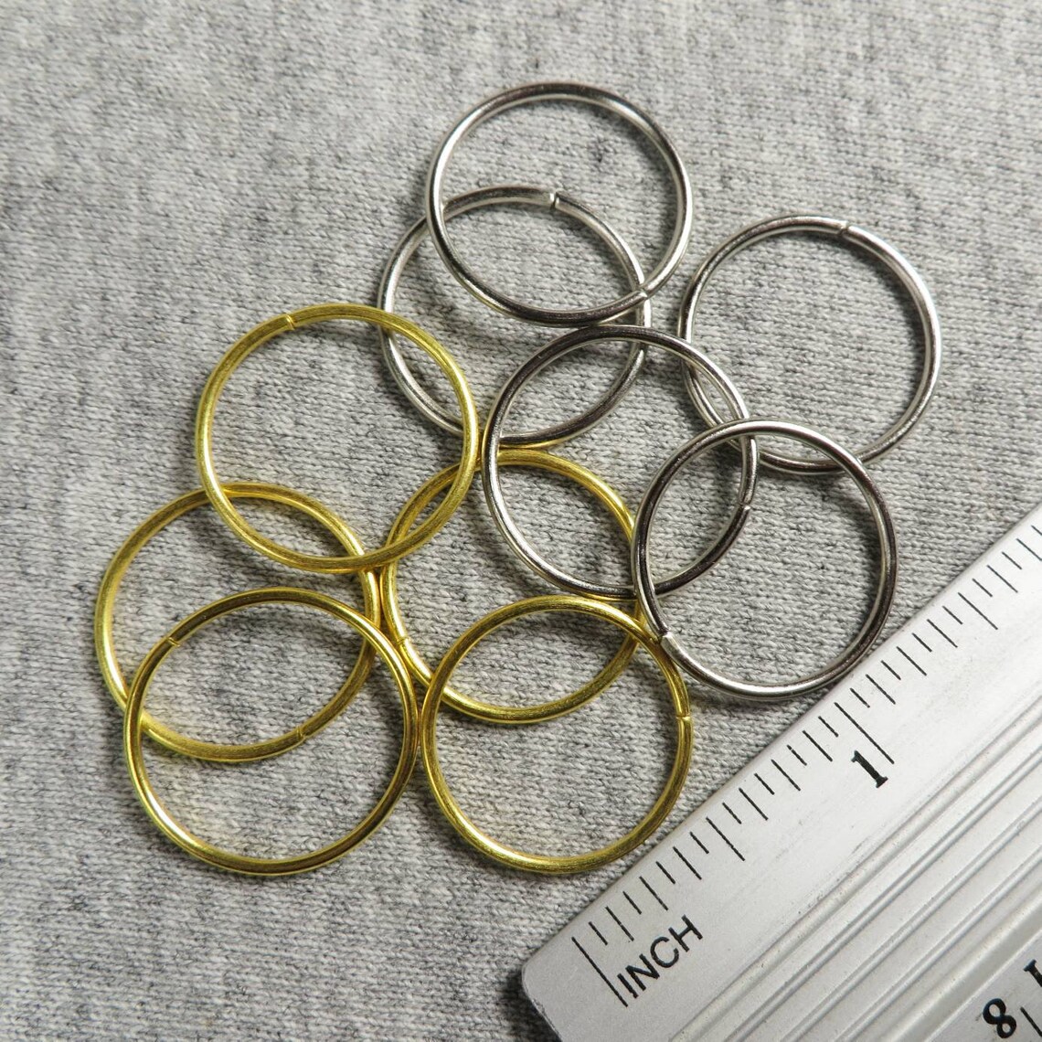 Big Silver Gold Hair Jewelry Rings Set 10pcs 20mm Big Braid - Etsy