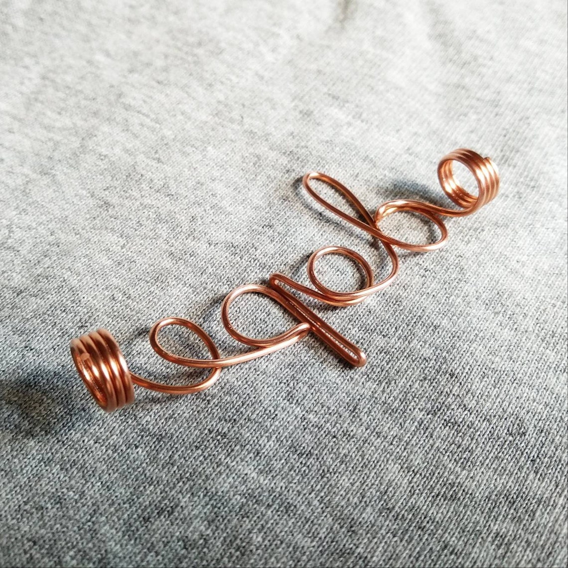 Dope Dread Bead Script Word Loc Jewelry Copper Dreadlock - Etsy