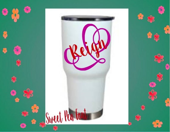 Yeti Cup Decal Personalized Decal Monogram Decal Decal For Etsy