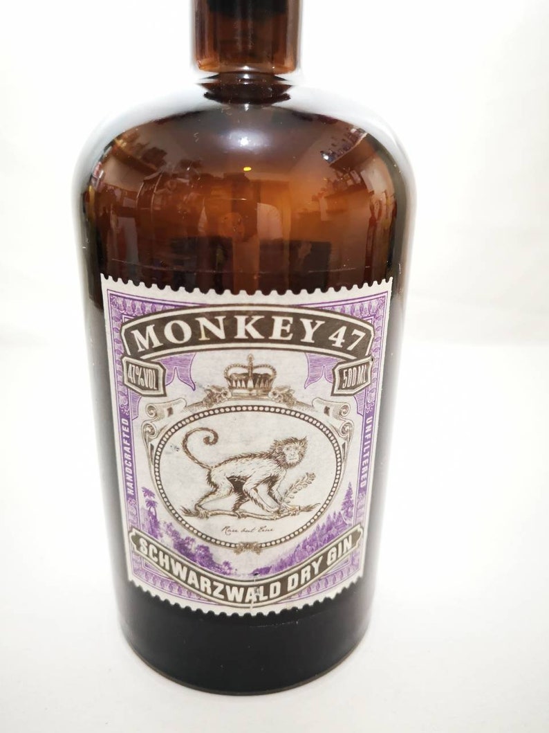 Monkey 47 Gin Bottle Soap Dispenser With Stainless Steel Pump and Water ...