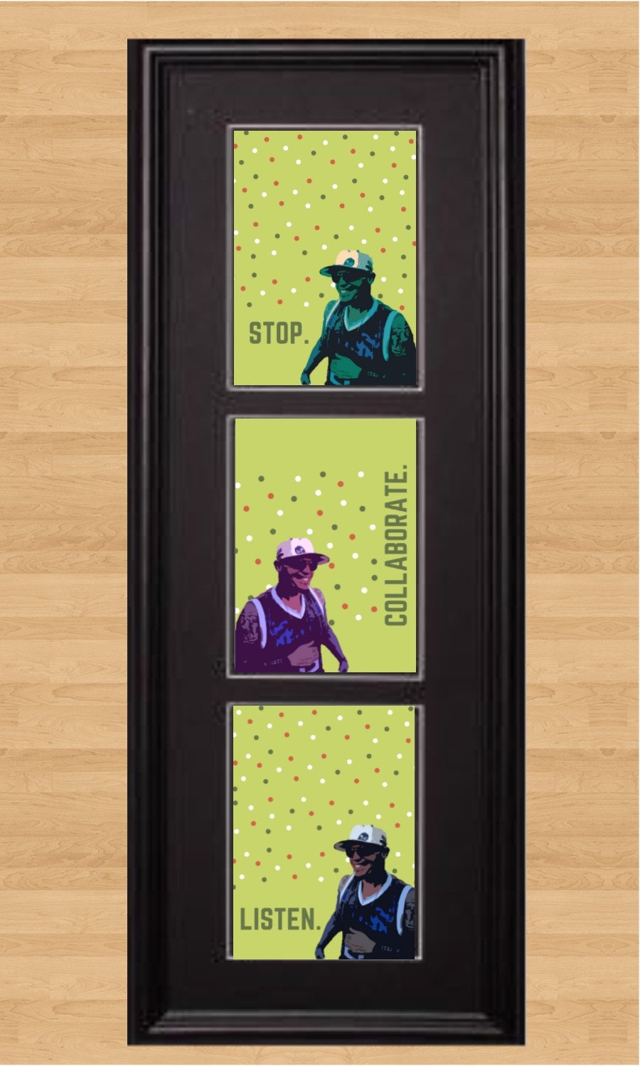 Stop, Collaborate, and Listen Vanilla Ice Triptych - Etsy