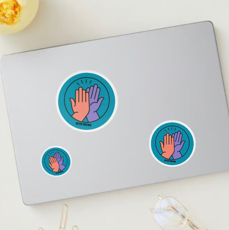 Better Together, High Five Sticker Design, Instant Download - Etsy
