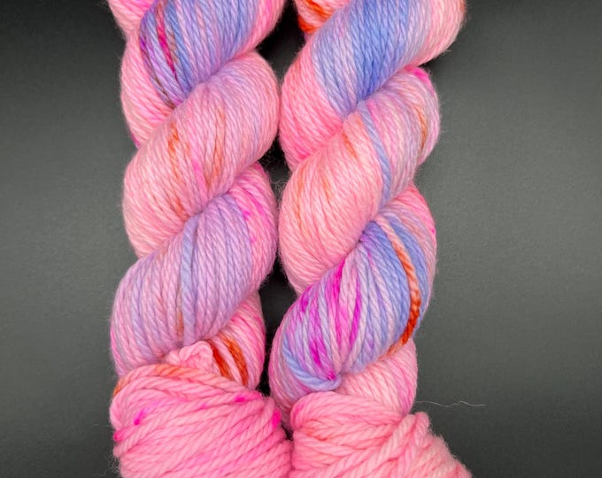Bulky Pink Yarn / Pink Yarn / Cool Pink and Violet Yarn / Alameda Dyed ...