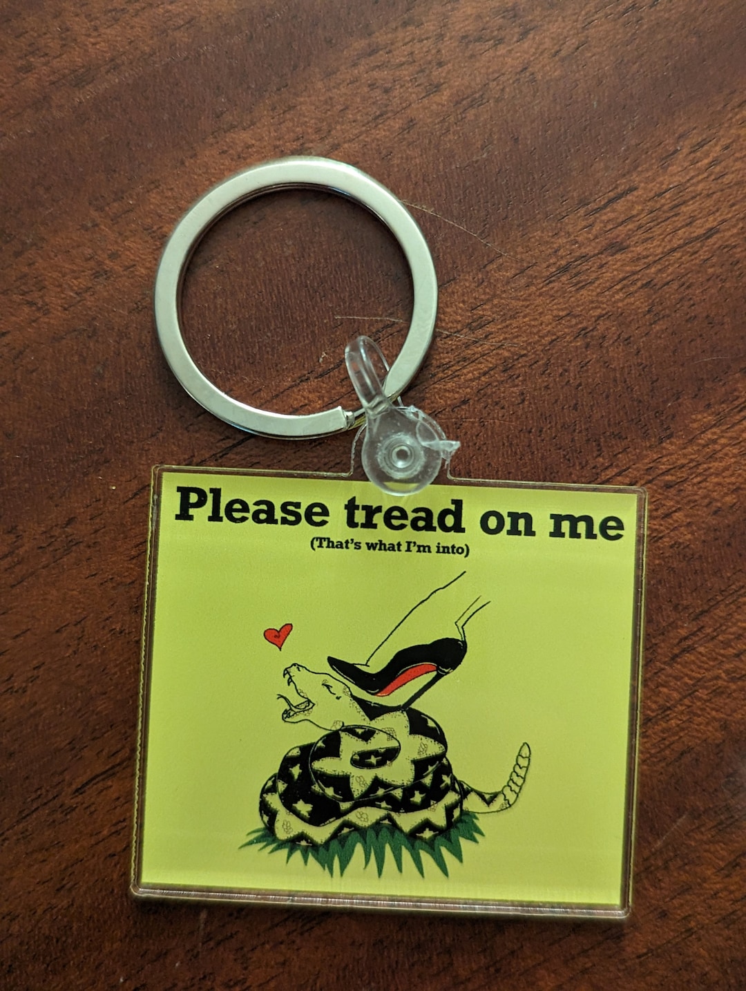 Please Tread on Me Keychain 3in - Etsy