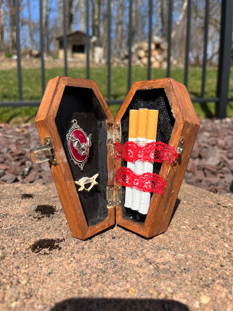 Coffin Cigarette Case Coffin Box Cigarette Holder Cat Bone - Etsy